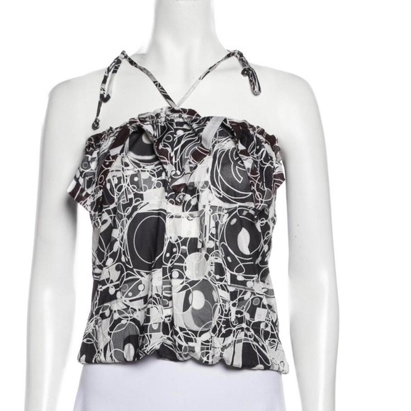 CHANEL | Tops | Chanel Silk Halter Top | Poshmark